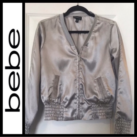 bebe | Jackets & Coats | Bebe Satin Bomber Jacket | Poshmark